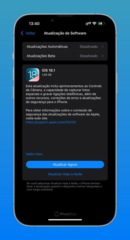 O iOS 18.1 está disponível para todos os usuários — novidades ...